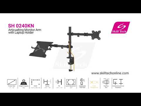 Skill tech Articulating Monitor Arm with Laptop Holder SH 0240KN
