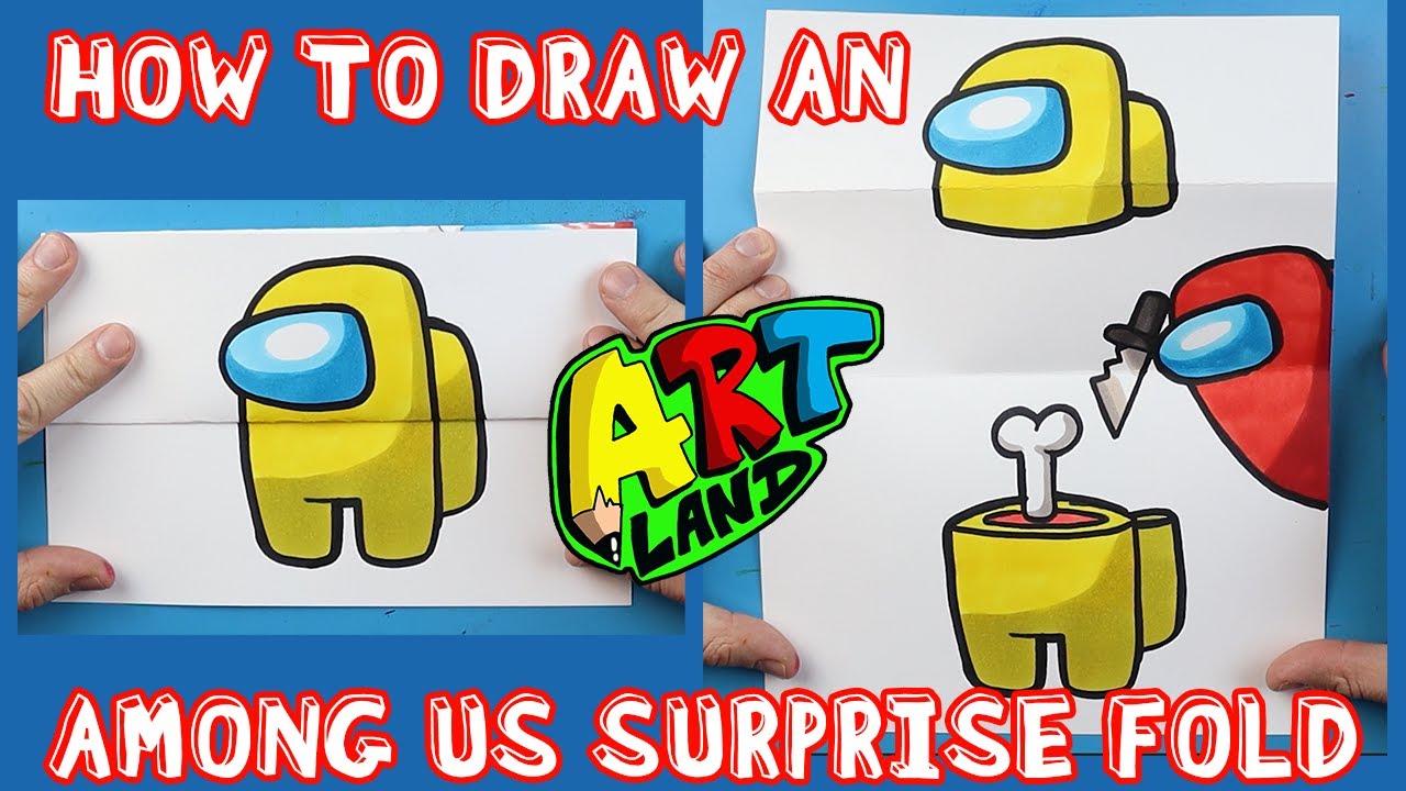 How to Draw an AMONG US SURPRISE FOLD WITH IMPOSTER!!