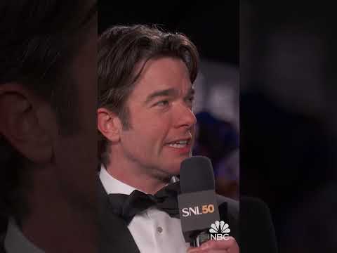 John Mulaney arrives at the SNL50 Red Carpet ahead of SNL50: The Anniversary Special.
