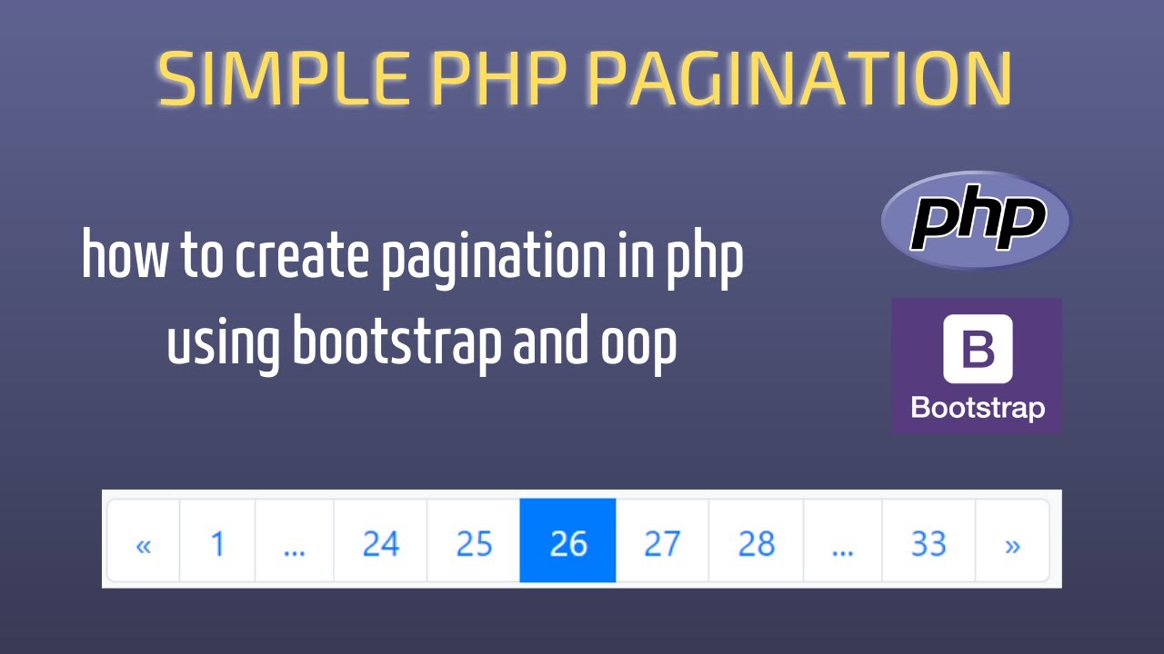 php  pagination  using oop library