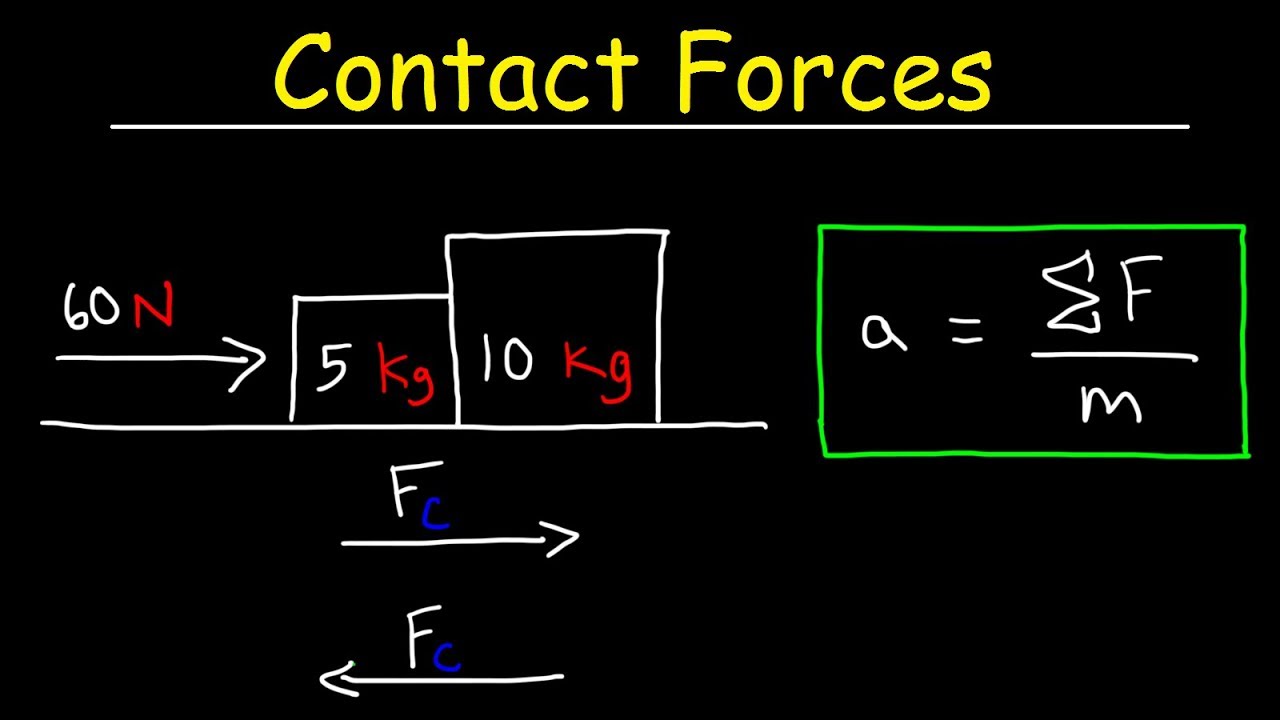 Calculating Contact Forces Between Two Blocks Using Free Body Diagrams
