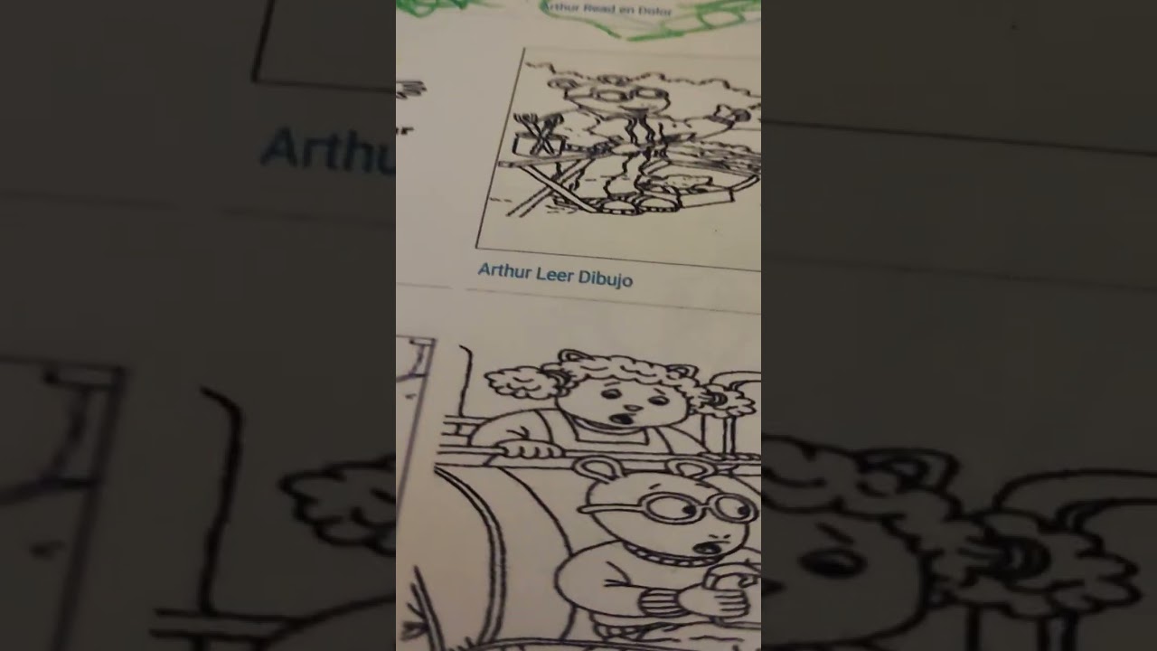 Arthur read coloring pages happy