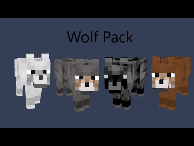 4 new wolf variants Minecraft Texture Pack