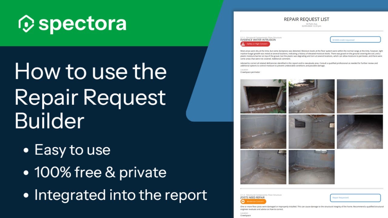 Repair Request Builder Tutorial for Agents and Buyers