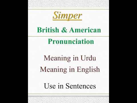 Simper meaning: english difficult words: #shorts