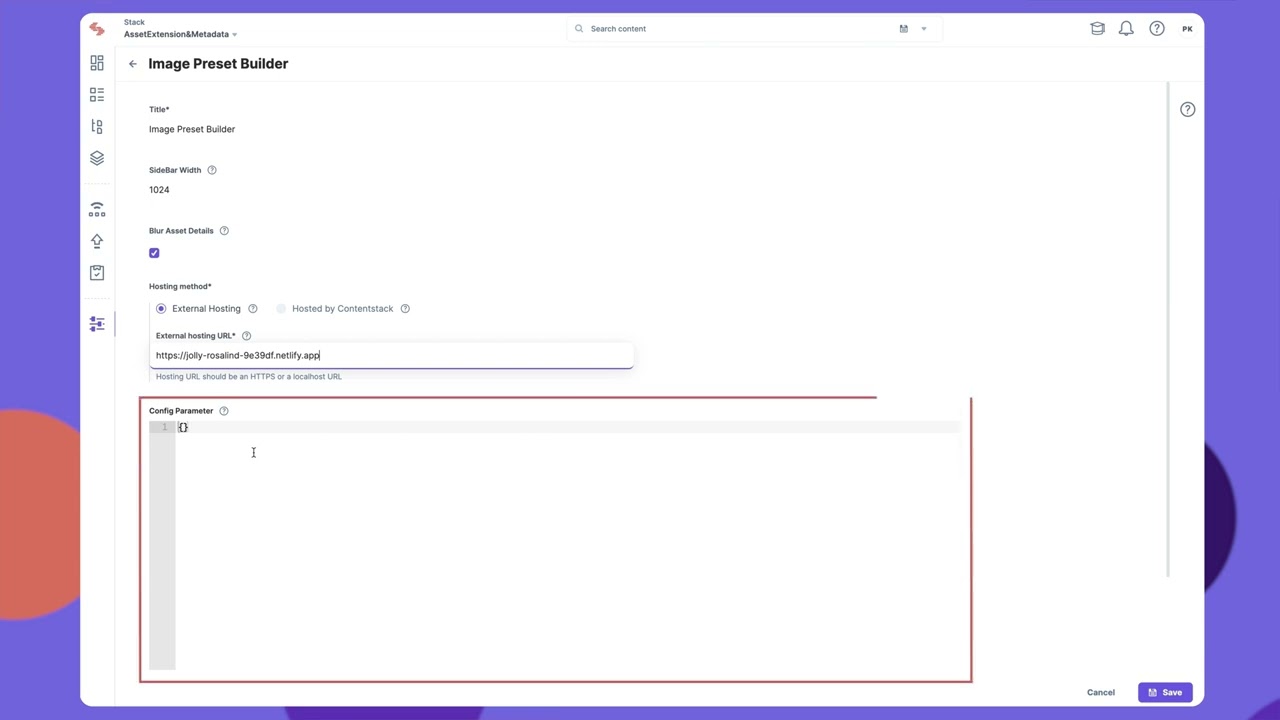 Asset Sidebar Extensions