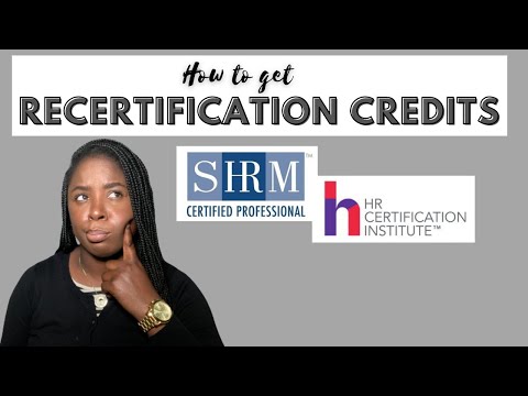 Ways to get HR Recertification Credits // Do not lose your HR certification!