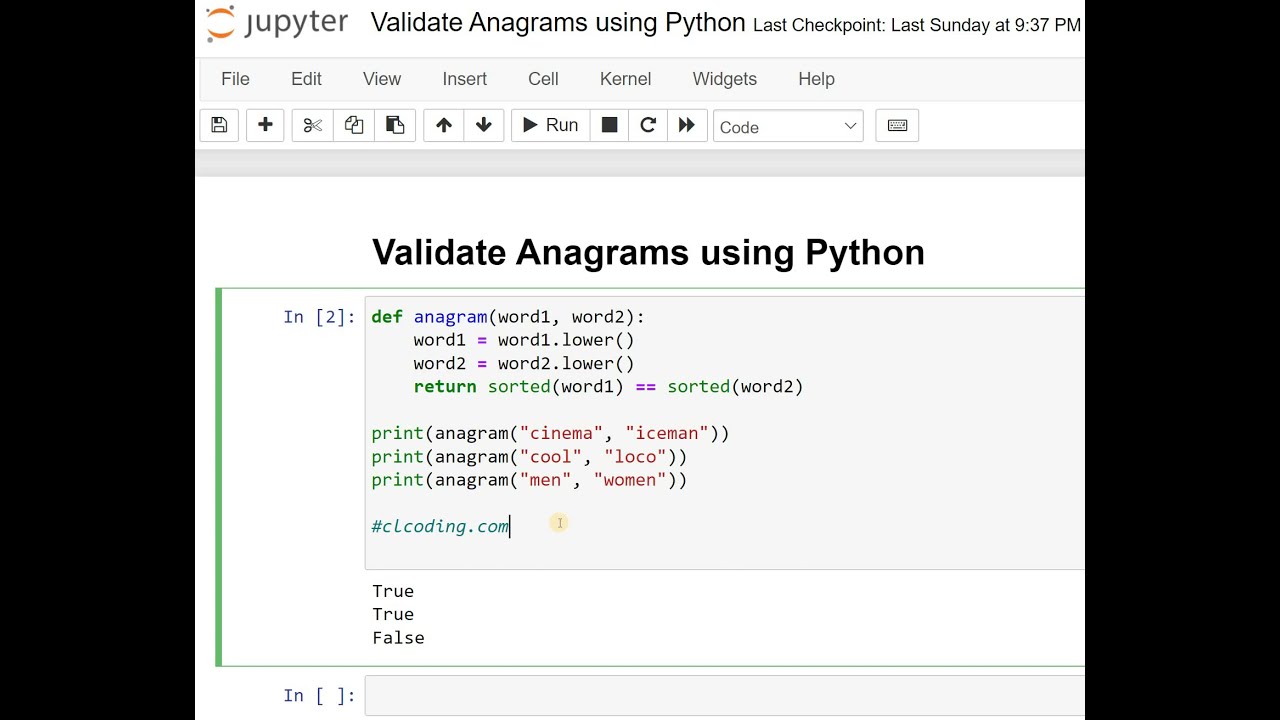 Day 24 : Validate Anagrams using Python