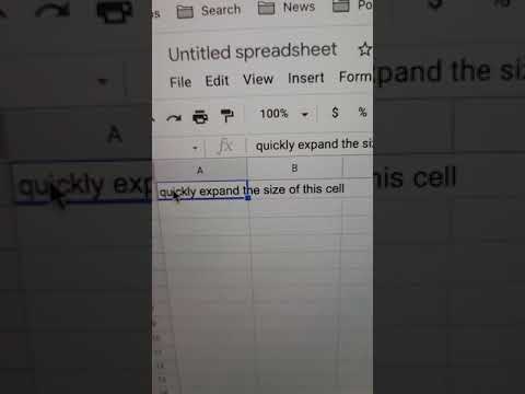 Quickly expand cells with overflowing text in Google Sheets #shorts
