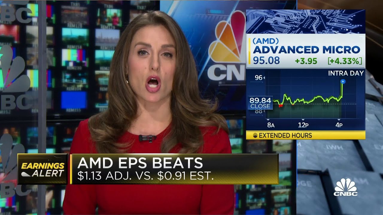 AMD reports stronger than expected earnings and revenue