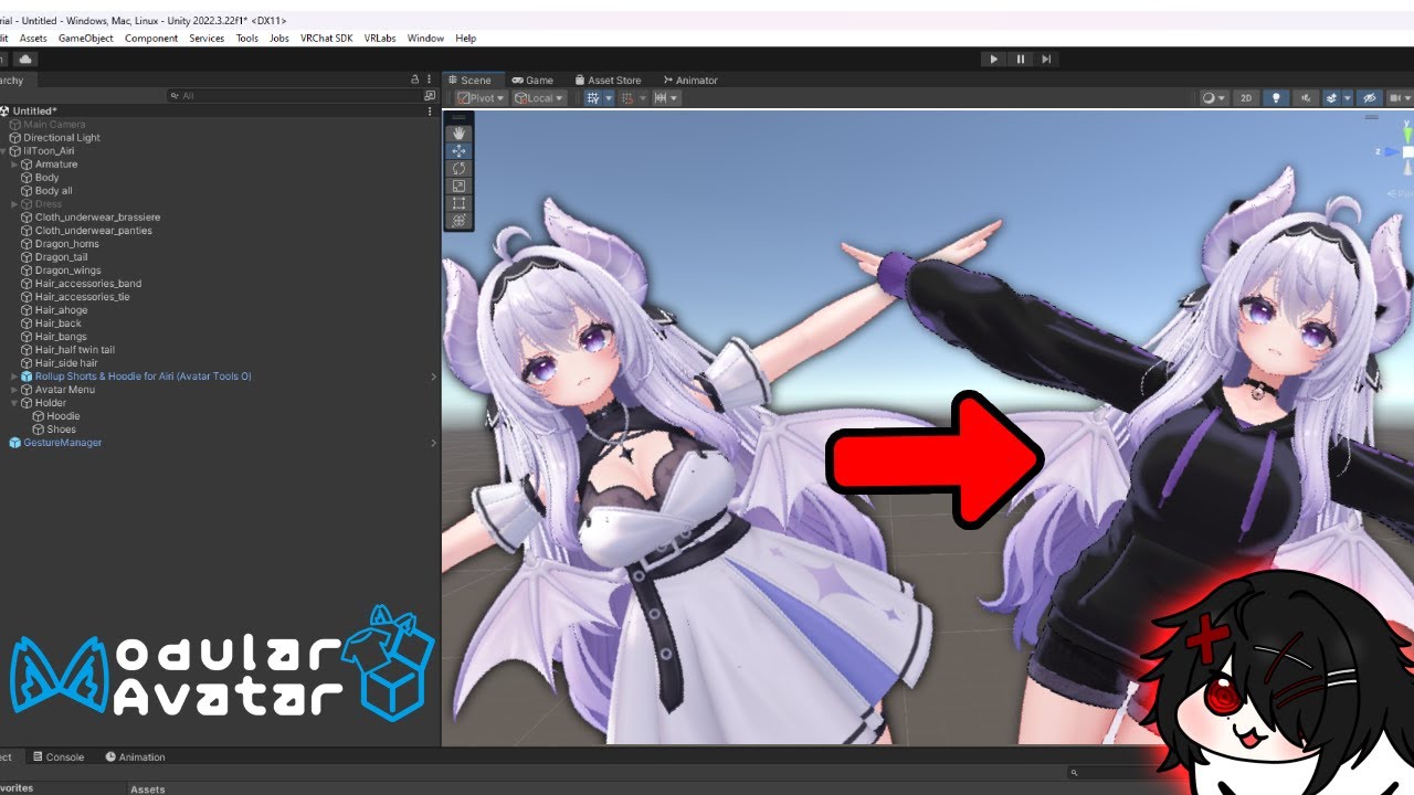 How to add VRChat Avatar Toggles with Modular Avatar. Simple Tutorial