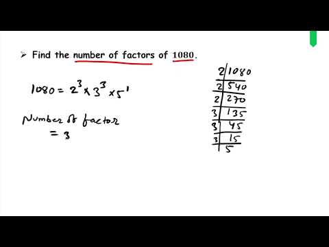 Find the number of factors of ๐๐๐๐.