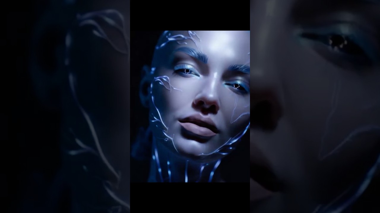 Hyper-Realistic Robot Woman Looks camera– Cinematic Sci-Fi #robotgirl #aiart #ai #humanoid