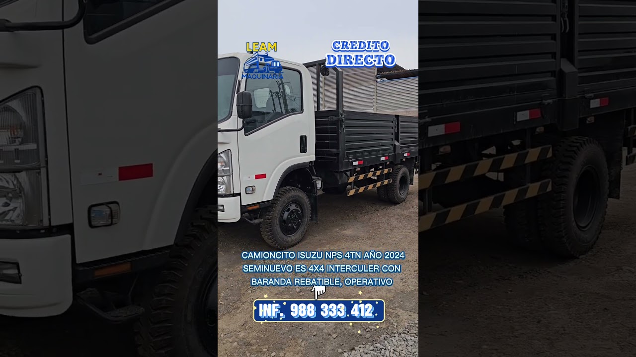 SE VENDE CAMION ISUZU NPS 4TN 4X4 AÑO 2024 #leammaquinaria