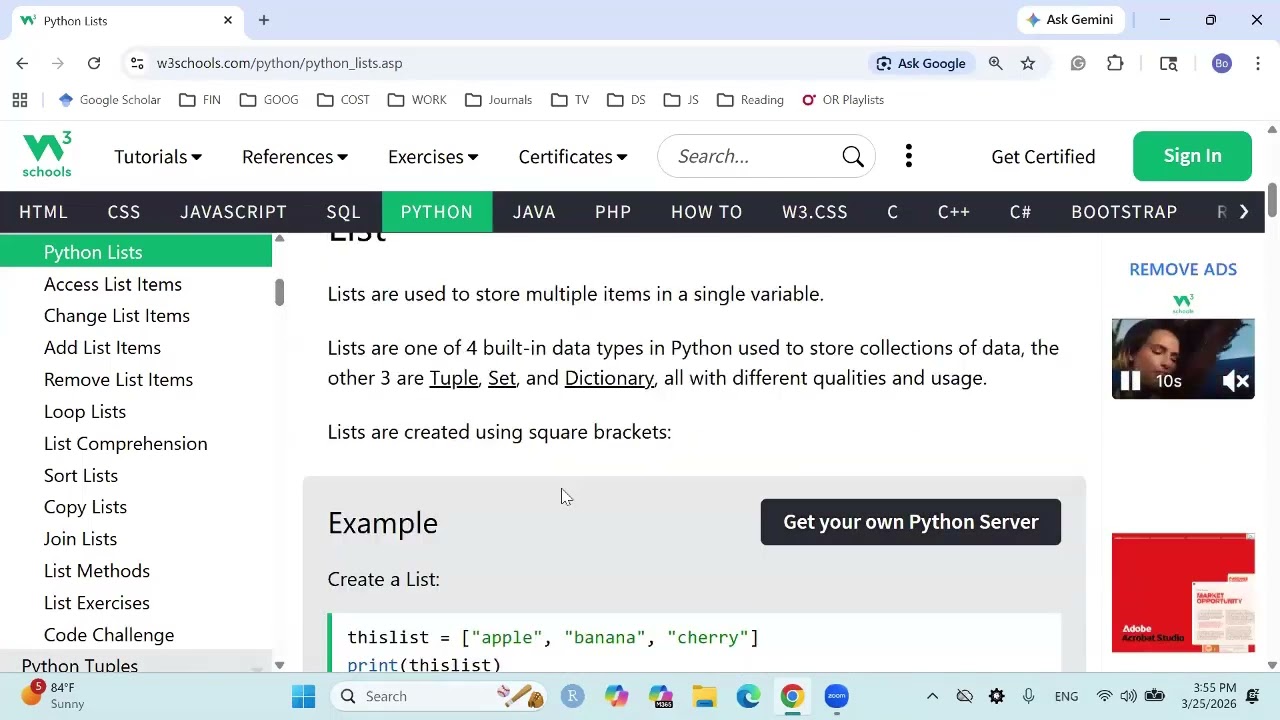 Intro to Python Programming: List, Tuple, Set, and Dictionary
