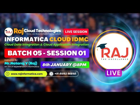 Informatica IICS-IDMC(Intelligent Data Management cloud)Introduction Batch5 By Raj Cloud #idmc #iics