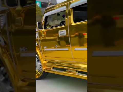 Gold Hummer Jeep