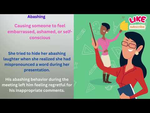 Abashedly meaning with example