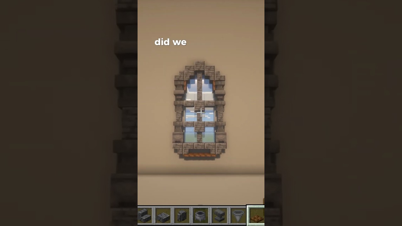 Gothic Window Design (Tutorial) #minecraft #minecraftdesign #minecrafttutorial #mcyt