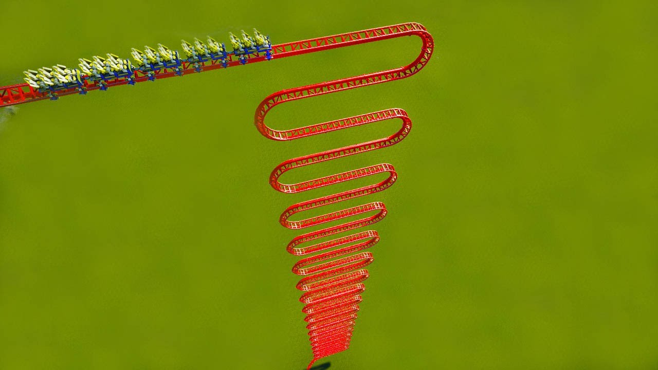 Snake Down Roller Coaster - Custom Coaster - Planet Coaster
