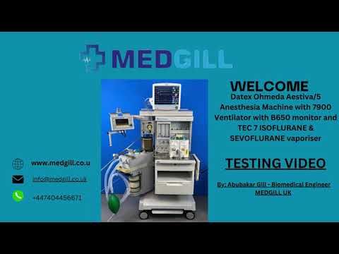 Datex Ohmeda Aestiva5 Anesthesia Machine with 7900 Ventilator with B650 monitor and TEC 7 ISOFLURANE