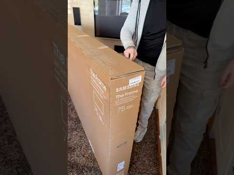 Unboxing the Samsung 75” INCH Frame 2025! NEW TV with 5.1 system. #Samsung #TheFrame