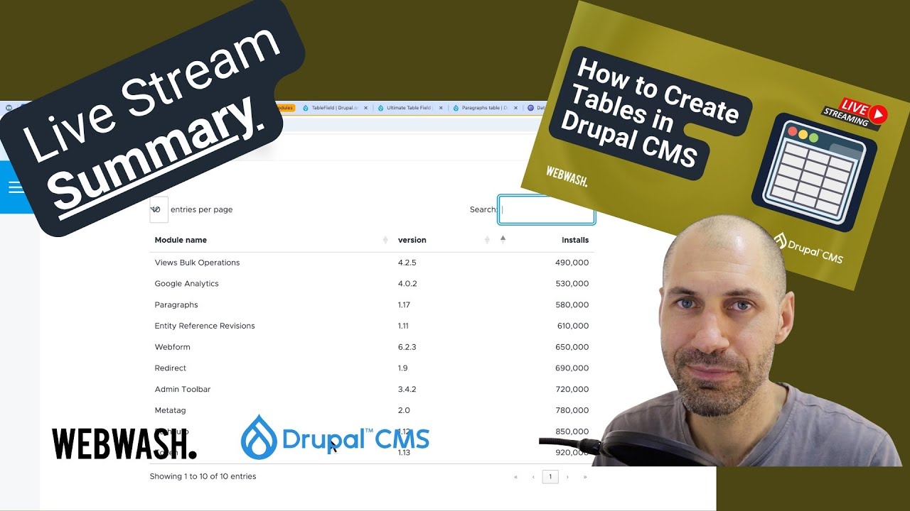 Summary: How to Create Tables in Drupal CMS
