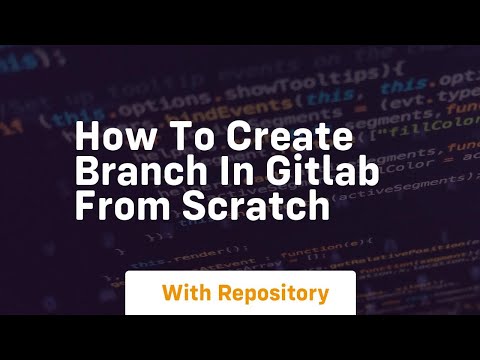 How to create branch in gitlab from scratch