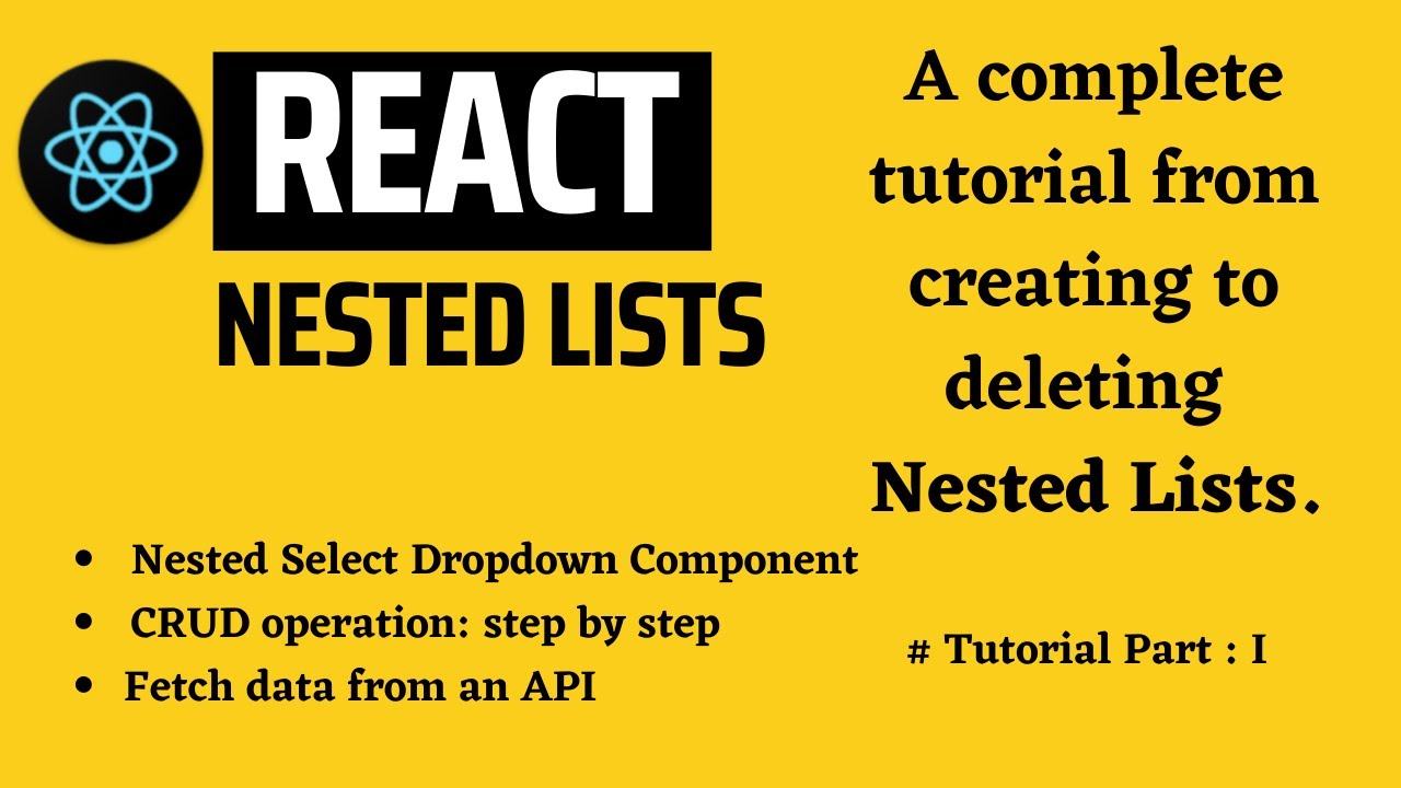 React Nested Lists : Asynchronous Multilevel Dropdown Tutorial #1