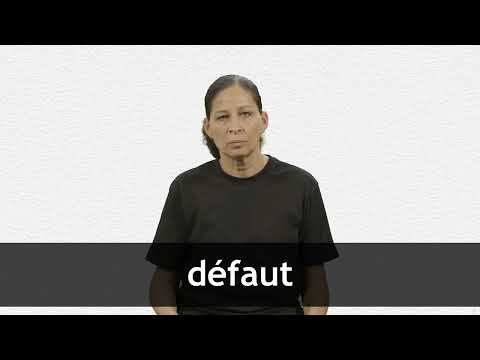 English Translation of “DÉFAUT” | Collins French-English Dictionary