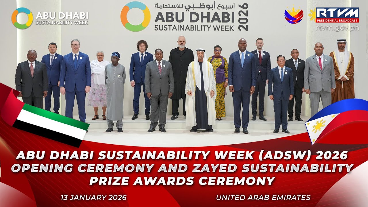 Abu Dhabi Sustainability Week 2026 Opening Ceremony and Zayed Sustainability Prize Awards Ceremony