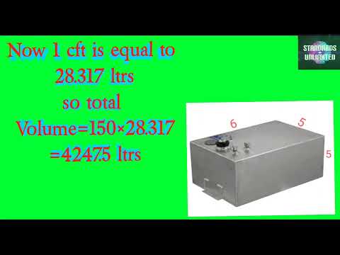 How to calculate tank volume or capacity of rectangular, circular, and square tanks
