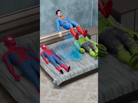 Spiderman vs Superman vs Hulk | Bed Challenge 3 | Marvel Animation