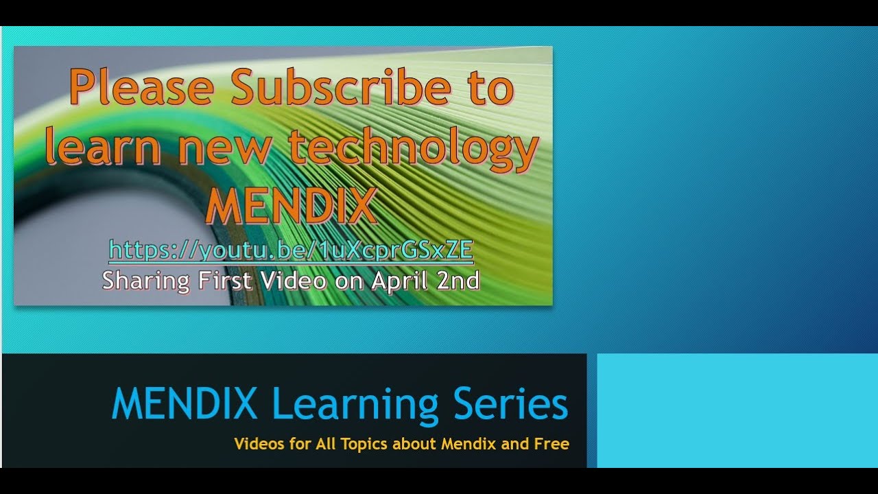 Mendix Learning Series Introduction Video | Trailer for Mendix Knowledge Sharing| Mendix Training