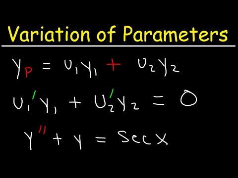 Variation of Parameters Video Lecture - Mathematics Optional Notes for UPSC