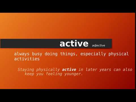 Meaning of active , Definition of active