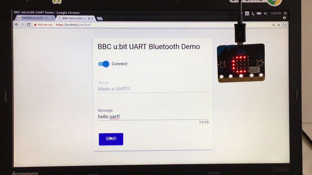 micro:bit UART Web Bluetooth Demo