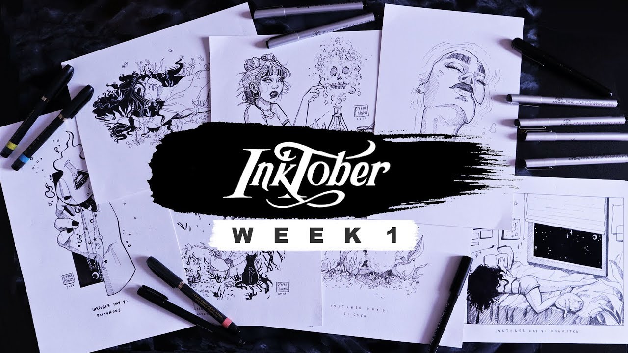 Inktober 2018 | Days 1 - 7
