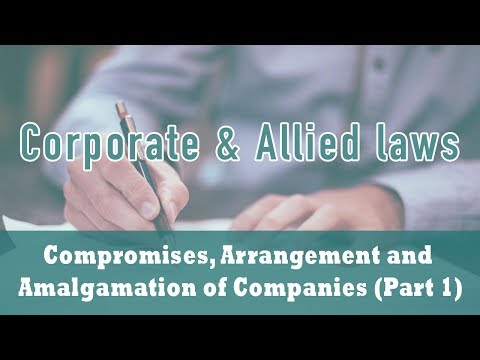 Compromises, Arrangement & Amalgamation of Companies | Companies Act 1956 | Introduction | Part 1
