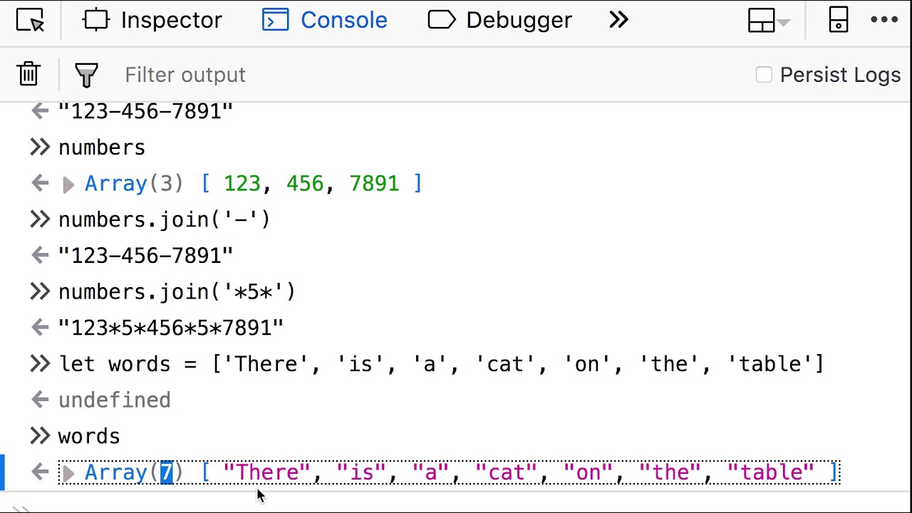 fff8-26 Using join to Create a String From an Array in JavaScript