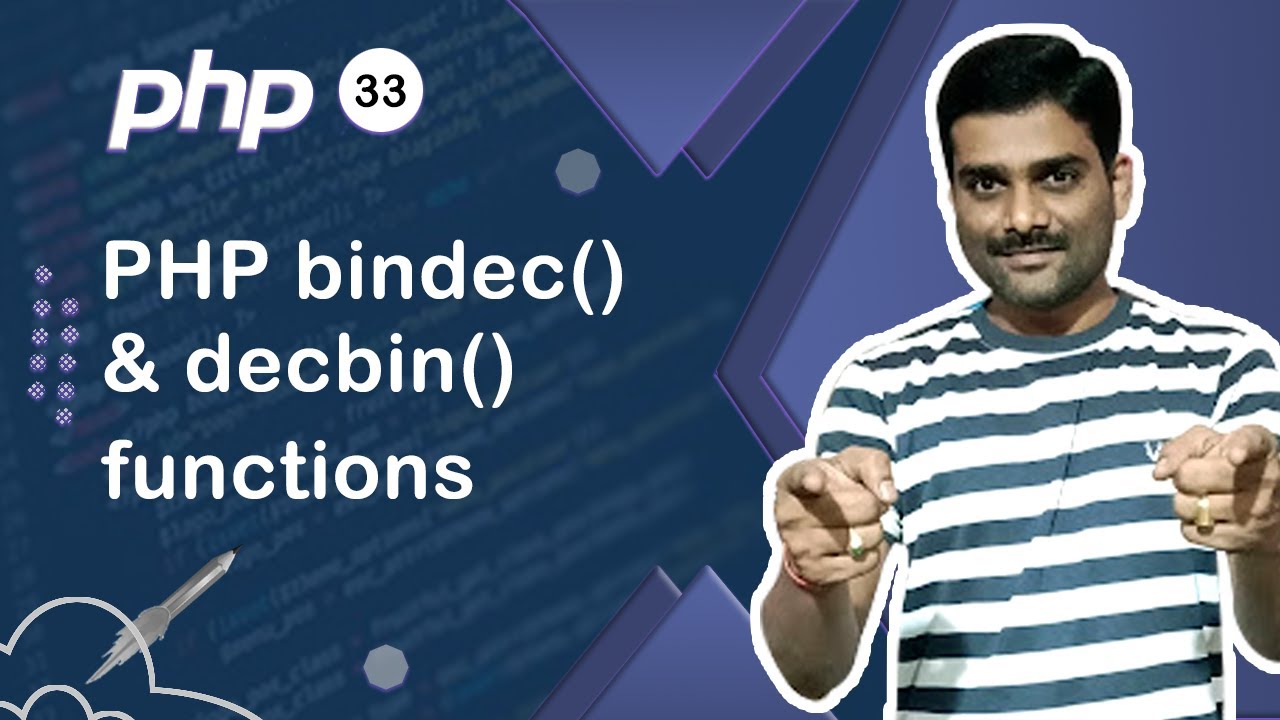 PHP bindec( )  and decbin( ) function - PHP Tutorial 33 🚀