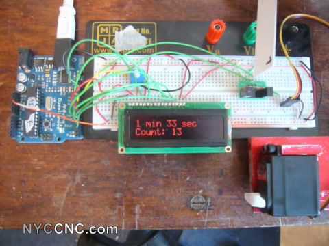 Arduino tutorial LCD, Servo Motor & Optical Sensor - NYC CNC