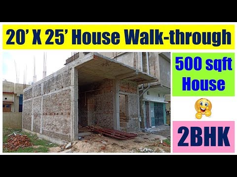 20 X 25 feet House Walkthrough | 500 square feet House | 2BHK