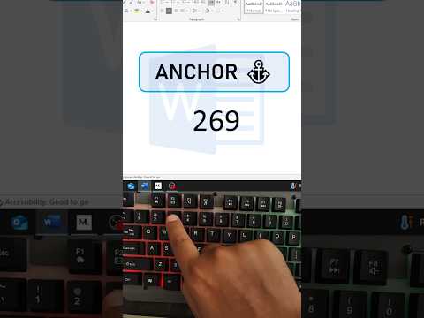 Insert Anchor Symbol ⚓ in Word Using Keyboard Shortcut | MS Word Pro Tip