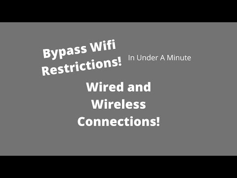 How To Bypass Any Wifi Restrictions(Wired and Wireless Connections) | Easy Method