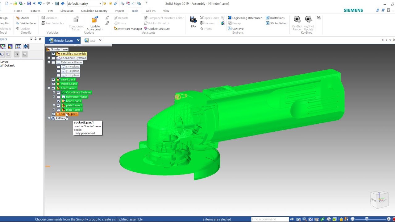 Simplify Assembly in Solid Edge