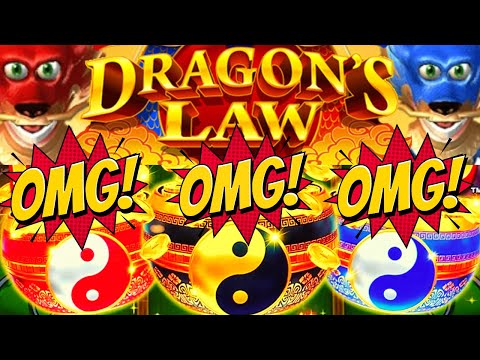 OMG!! POP! POP! POP!! Last Spin Save! DRAGON'S LAW FORTUNE POTS & FORTUNE BAGS Slot Machine (Konami)