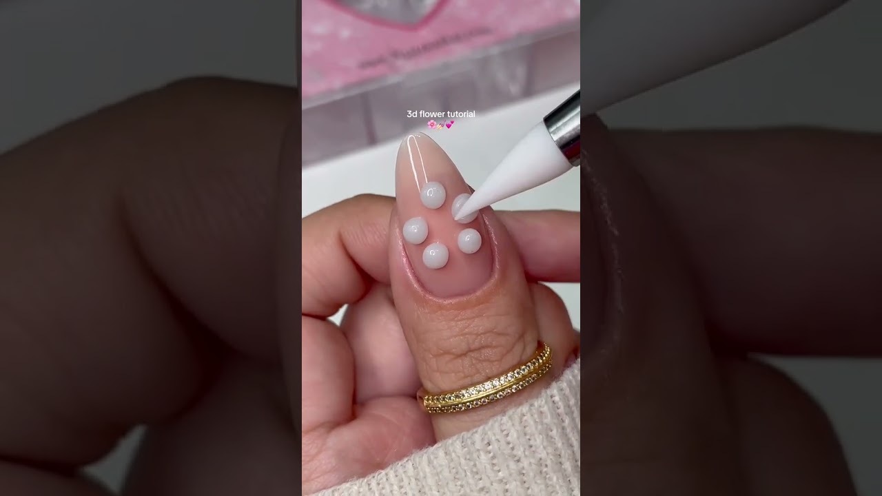 3D Flower Nail Tutorial 🌸#3Dnails #3Dflowernails #flowernailart #nailarttutorial #naildesigns