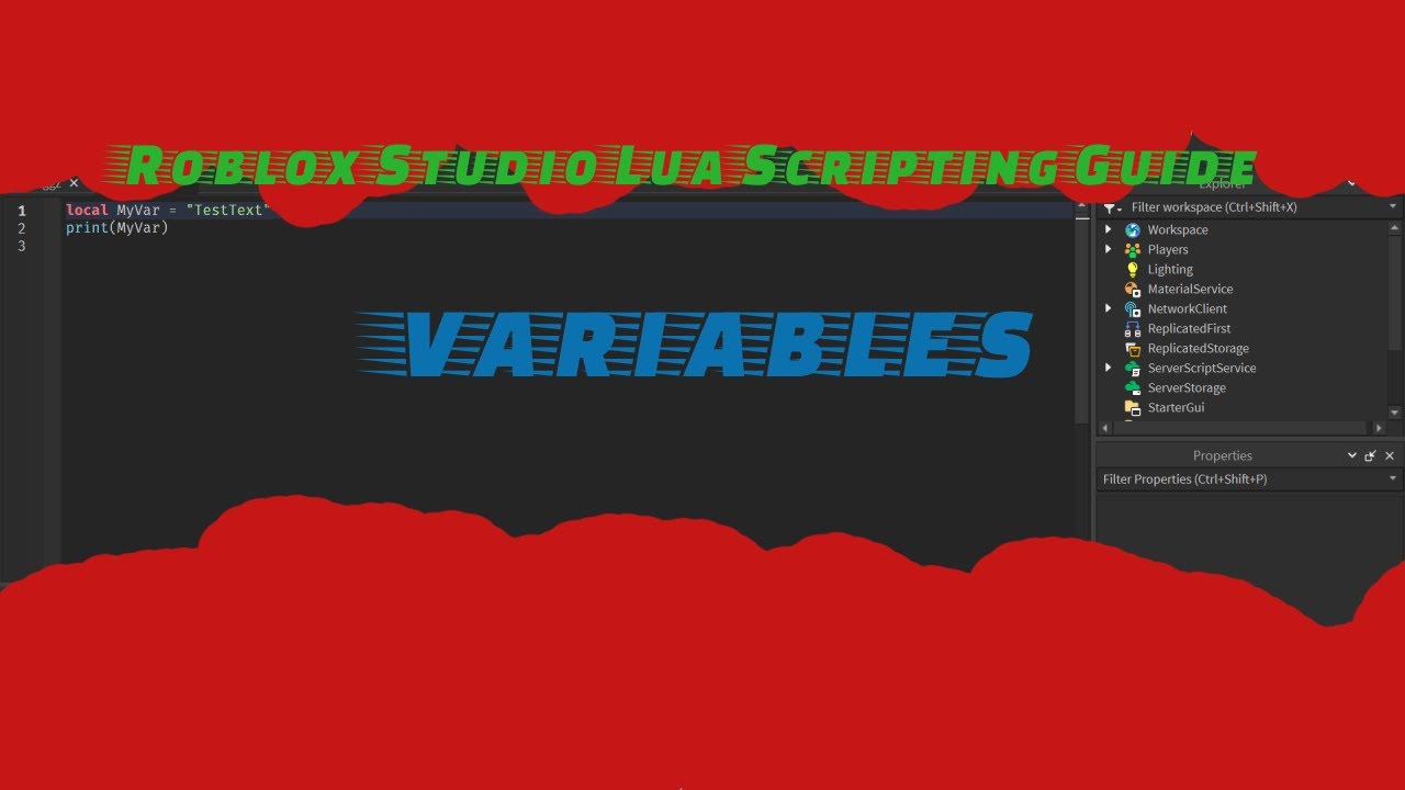 ROBLOX STUDIO SCRIPTING GUIDE | VARIABLES | XXTEZANTSXX