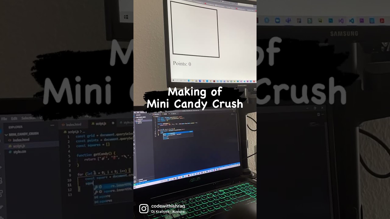 Making of Candy Crush Mini with HTML, CSS and JavaScript
